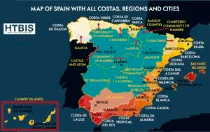 Your ultimate map of Spain with all the regions, the costas and the ...